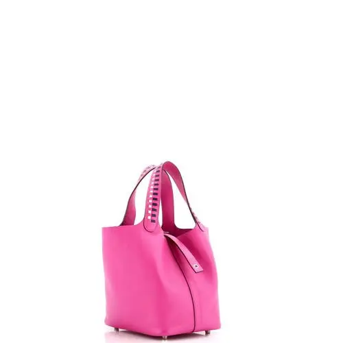 Hermès Picotin Lock Bag Tressage Epsom Pm - Pink