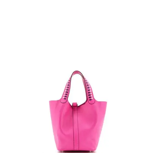 Hermès Picotin Lock Bag Tressage Epsom Pm - Pink
