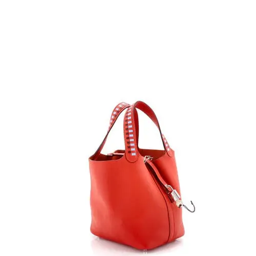 Hermès Picotin Lock Bag Tressage Epsom Pm - Red