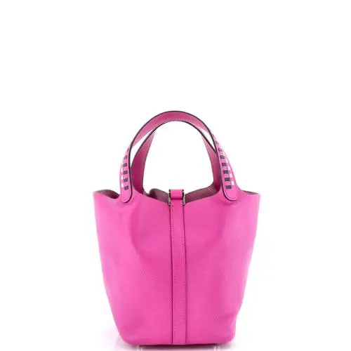 Hermès Picotin Lock Bag Tressage Epsom Pm - Pink