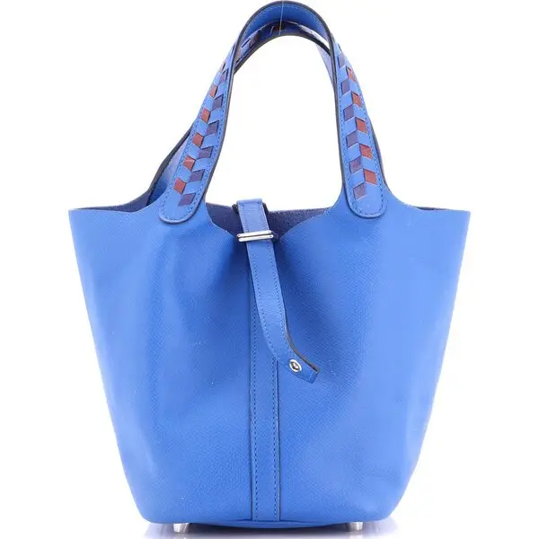 Hermès Picotin Lock Bag Tressage Epsom Pm - Blue