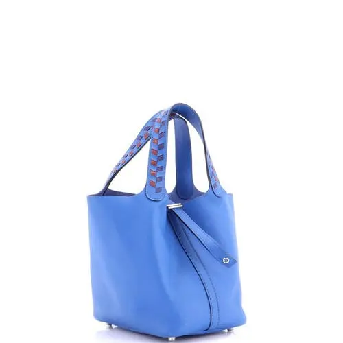Hermès Picotin Lock Bag Tressage Epsom Pm - Blue