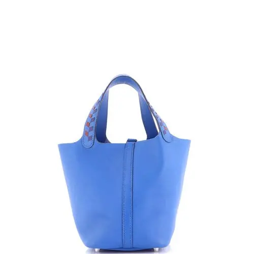 Hermès Picotin Lock Bag Tressage Epsom Pm - Blue