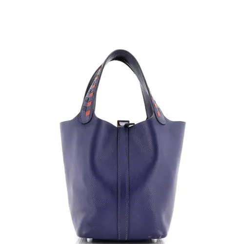 Hermès Picotin Lock Bag Tressage Epsom Pm - Blue