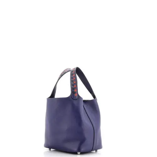 Hermès Picotin Lock Bag Tressage Epsom Pm - Blue