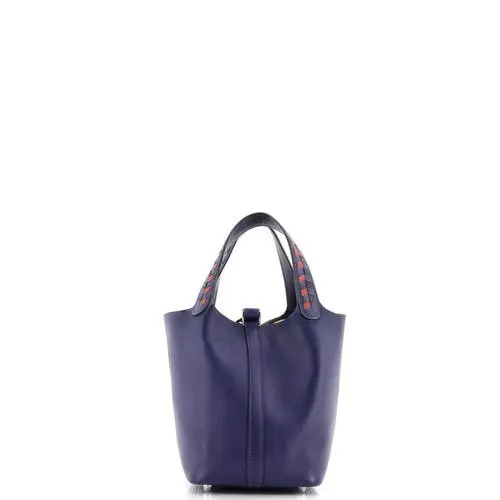 Hermès Picotin Lock Bag Tressage Epsom Pm - Blue