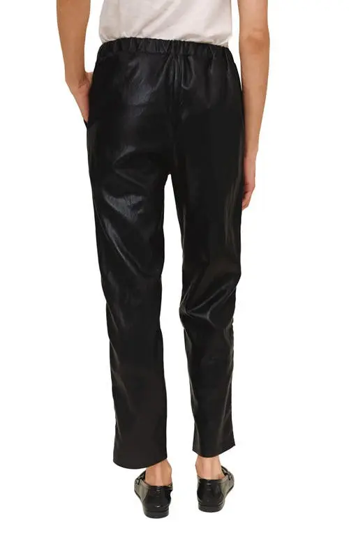 Bella Dahl Faux Leather Pull-on Pants - Black