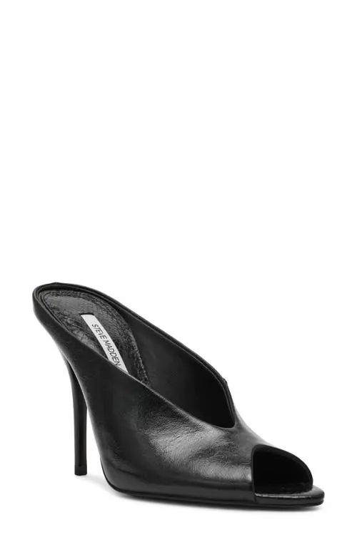 Steve Madden Agaze Peep Toe Slide Sandal - Black