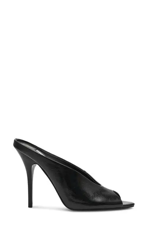 Steve Madden Agaze Peep Toe Slide Sandal - Black
