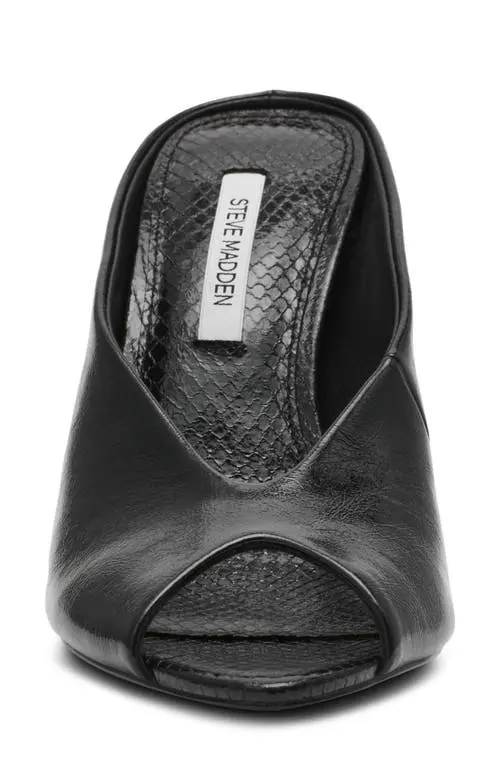 Steve Madden Agaze Peep Toe Slide Sandal - Black