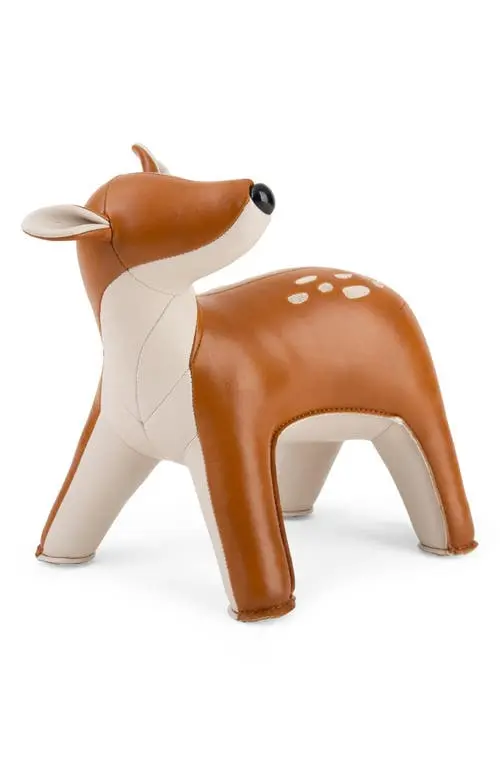 ZUNY Deer Luke Faux Leather Bookend - Tan Wheat