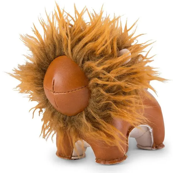 ZUNY Lion Lino Faux Leather Paperweight - Tan Wheat