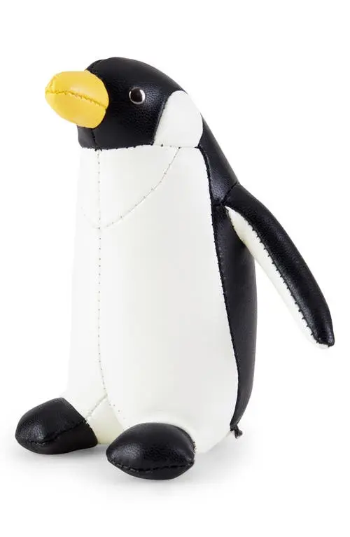ZUNY Penguin Faux Leather Paperweight - Black White