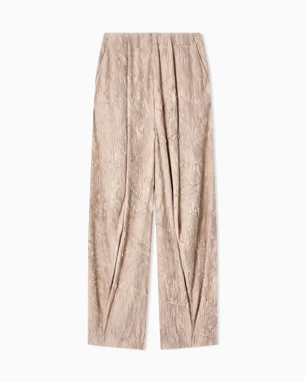 Giorgio Armani Micro-pleated Wide-leg Trousers