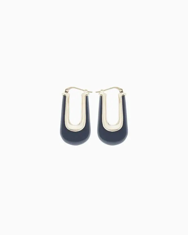 Giorgio Armani Metal And Resin Earrings - Grey