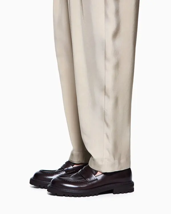 Giorgio Armani Nappa Leather Loafers