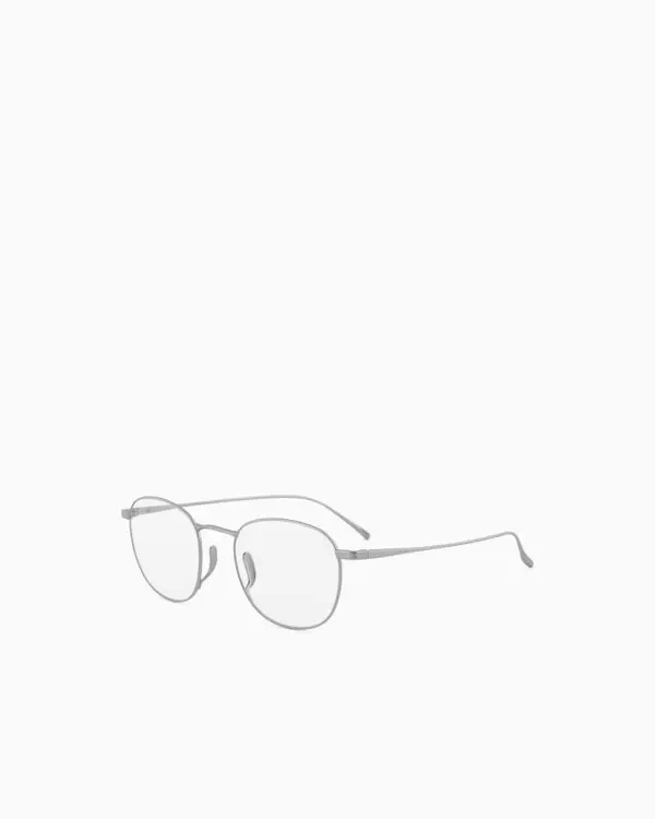Giorgio Armani Panto Eyeglasses - Silver