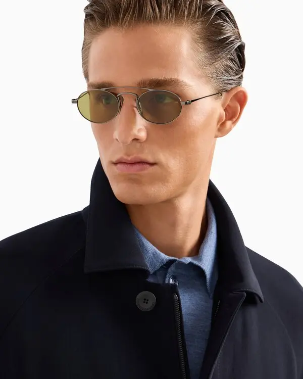 Giorgio Armani Oval Sunglasses - Grey
