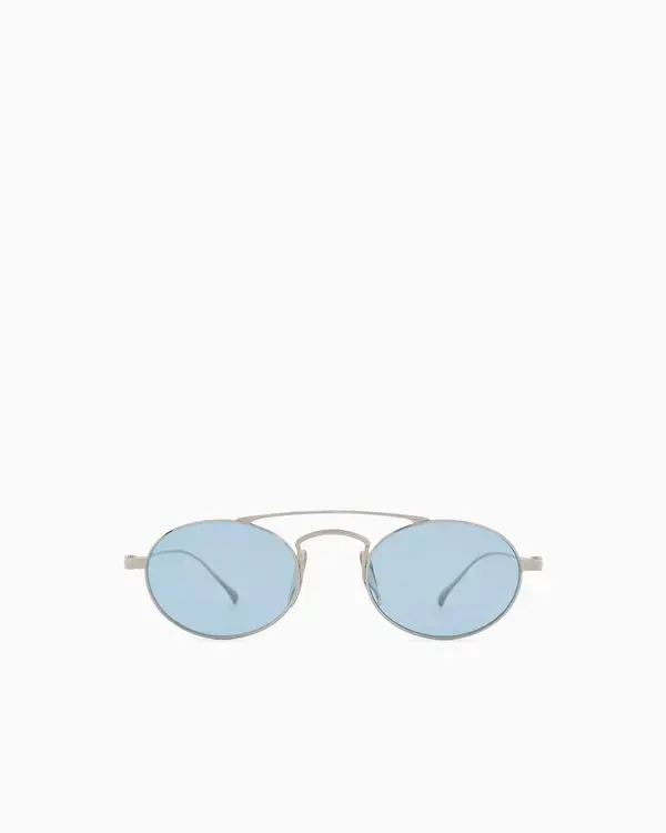 Giorgio Armani Oval Sunglasses - Silver