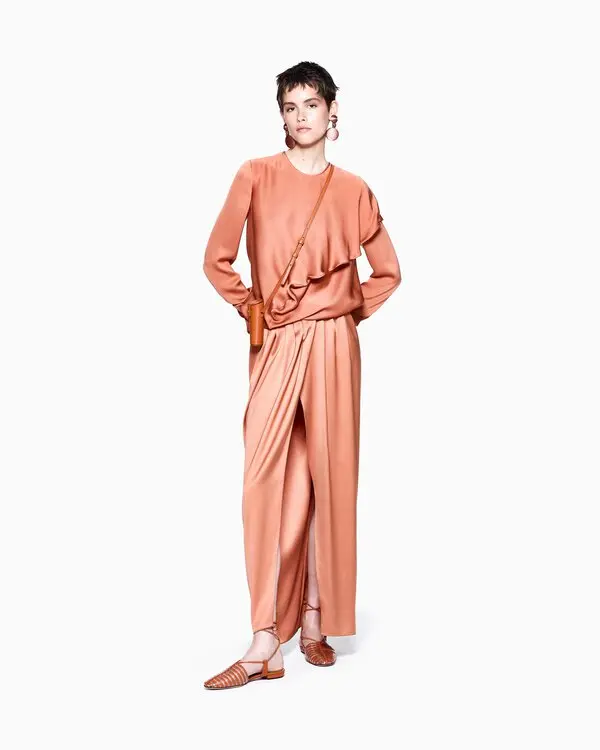 Giorgio Armani Long Silk Wrap Skirt