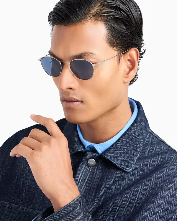 Giorgio Armani Square Sunglasses - Silver