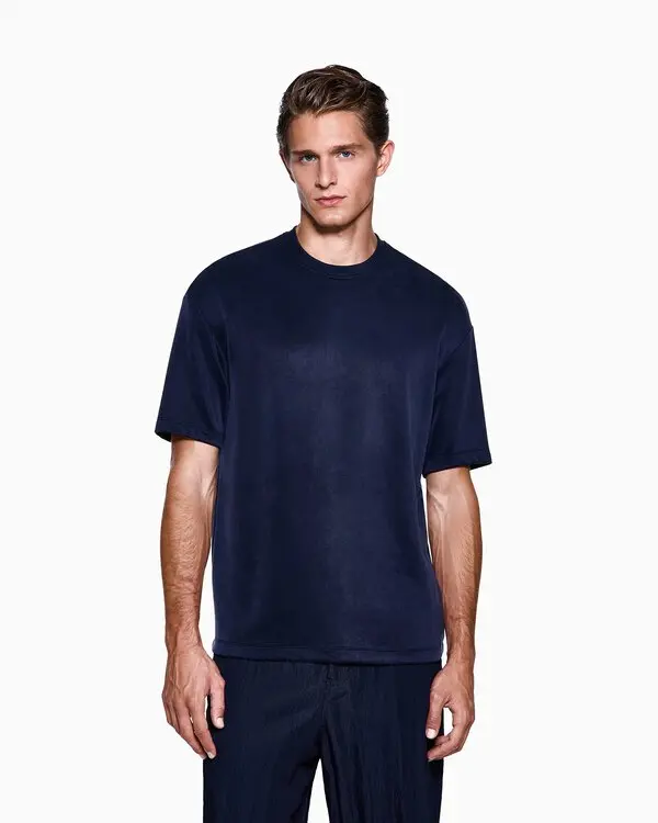 Giorgio Armani Cupro-jersey Crew-neck T-shirt