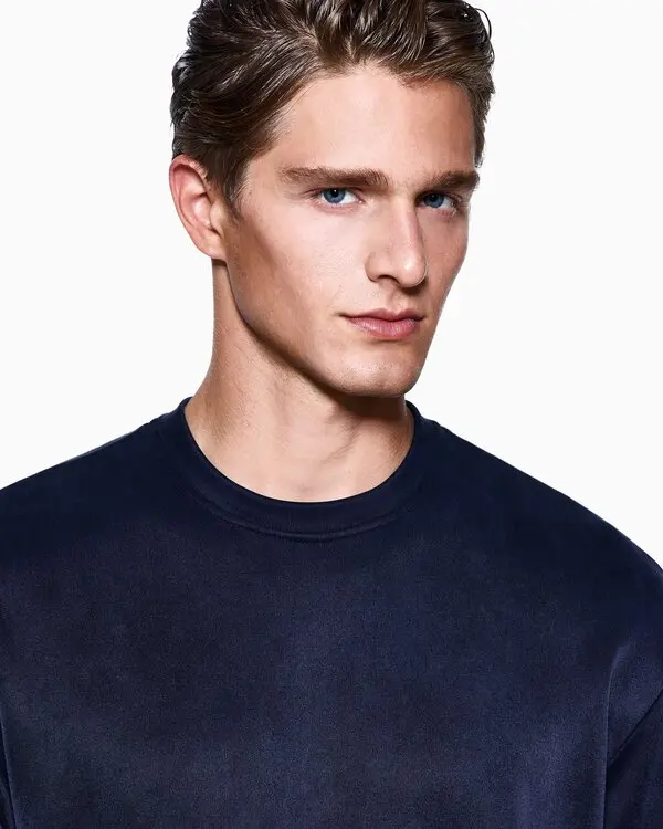 Giorgio Armani Cupro-jersey Crew-neck T-shirt