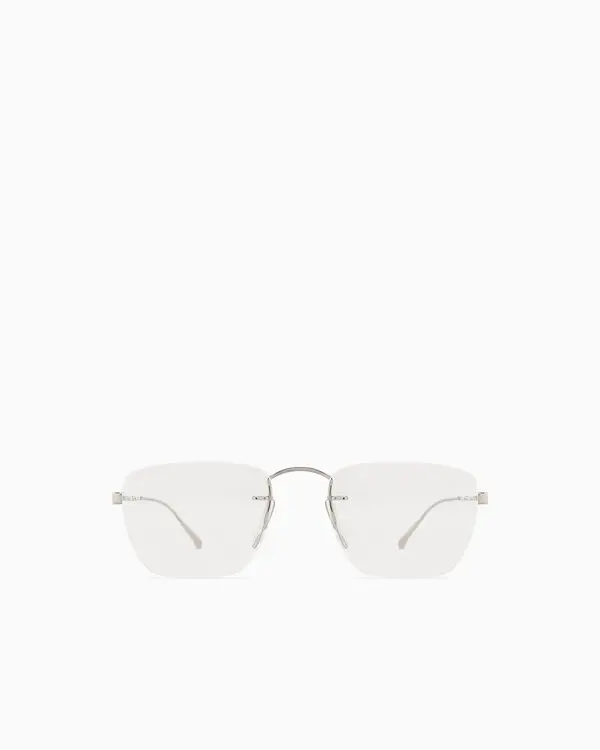 Giorgio Armani Pillow Eyeglasses - Silver