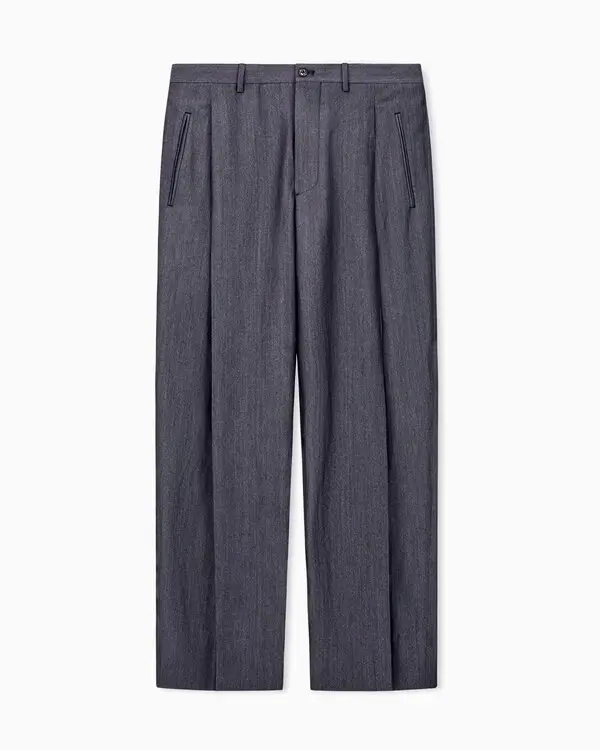 Giorgio Armani Single-pleat Virgin Wool Trousers