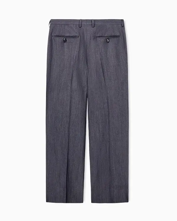 Giorgio Armani Single-pleat Virgin Wool Trousers