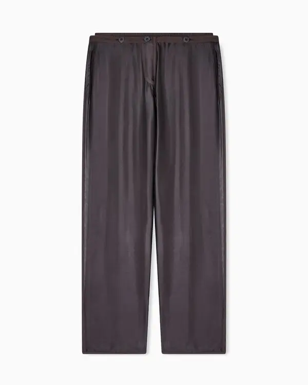 Giorgio Armani Silk Straight Trousers - Patterned