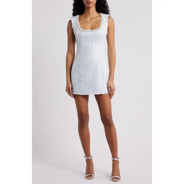LoveShackFancy Adelaine Sequin Sleeveless Minidress