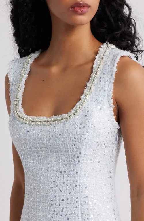 LoveShackFancy Adelaine Sequin Sleeveless Minidress