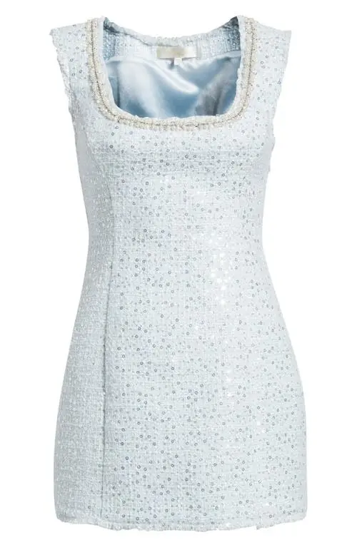LoveShackFancy Adelaine Sequin Sleeveless Minidress