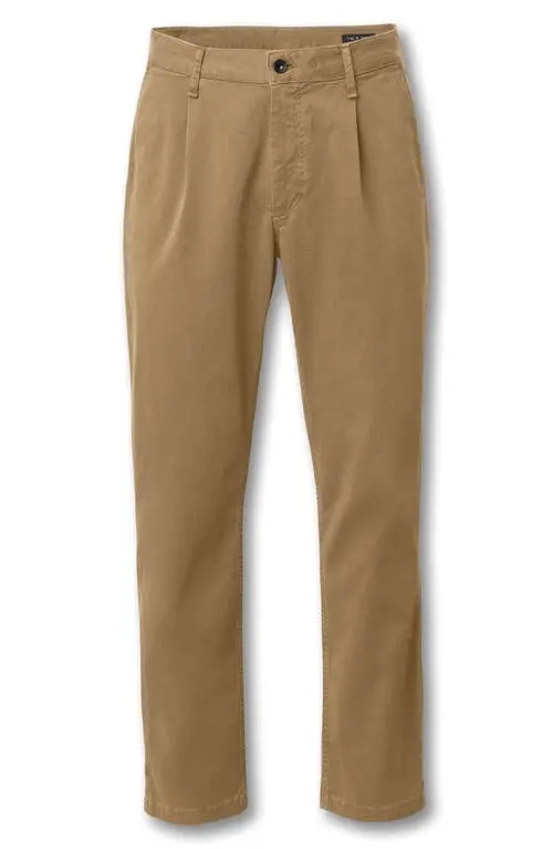 Rag & Bone Evan Trim Fit Pleated Stretch Cotton Chinos