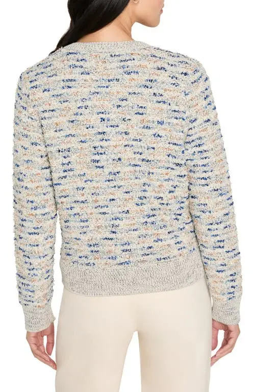 NIC+ZOE Metallic Cotton-blend Cardigan