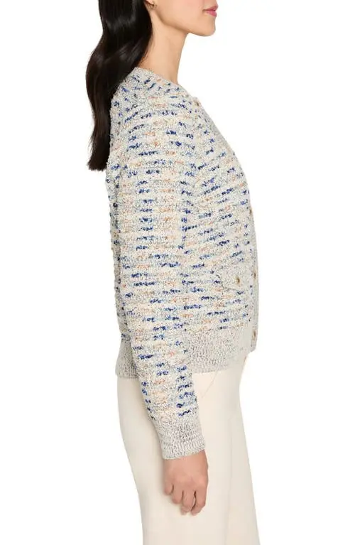 NIC+ZOE Metallic Cotton-blend Cardigan