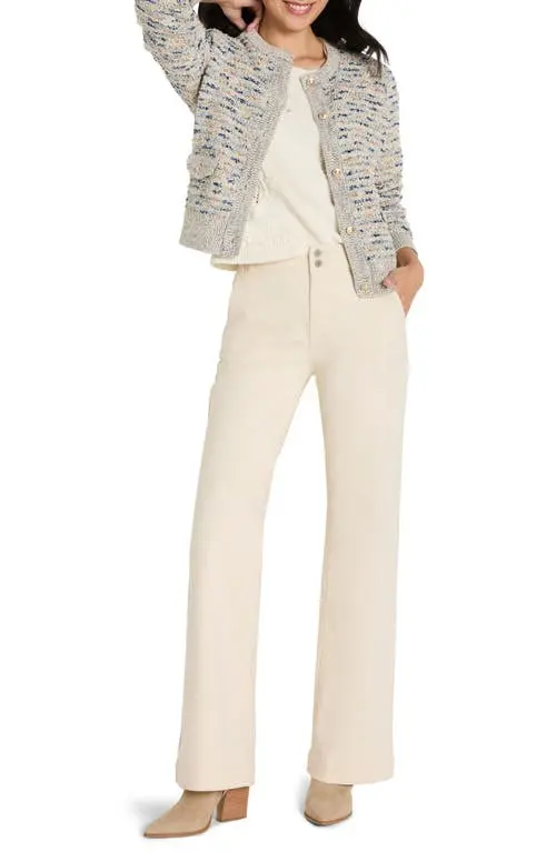 NIC+ZOE Metallic Cotton-blend Cardigan