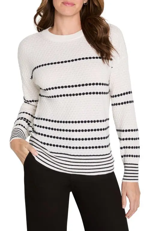 NIC+ZOE Cotton & Cashmere Blend Striped Sweater