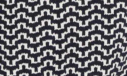 NIC+ZOE Two-tone Jacquard Cotton Blend Sweater