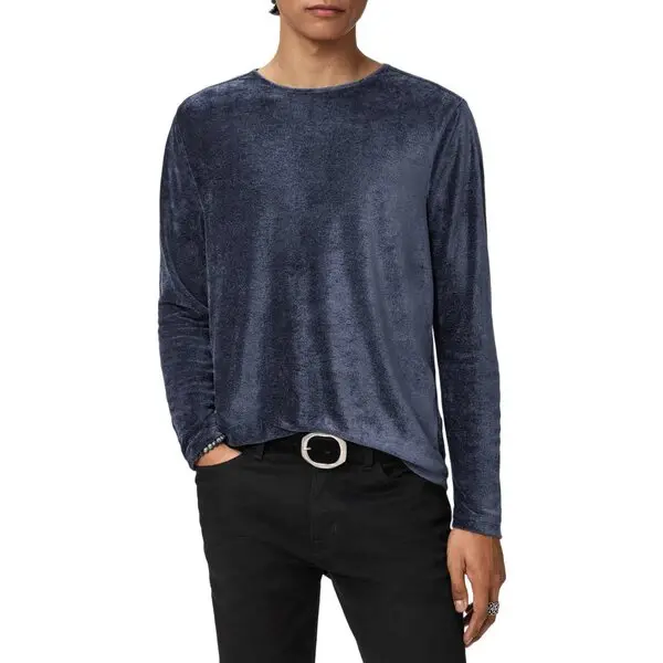 John Varvatos Sandro Long Sleeve Velvet Top