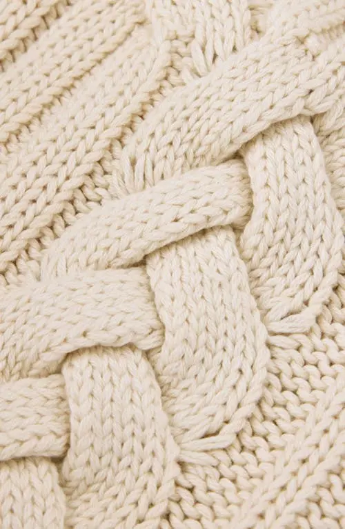 John Varvatos Dauphine Cabled Cotton Crewneck Sweater