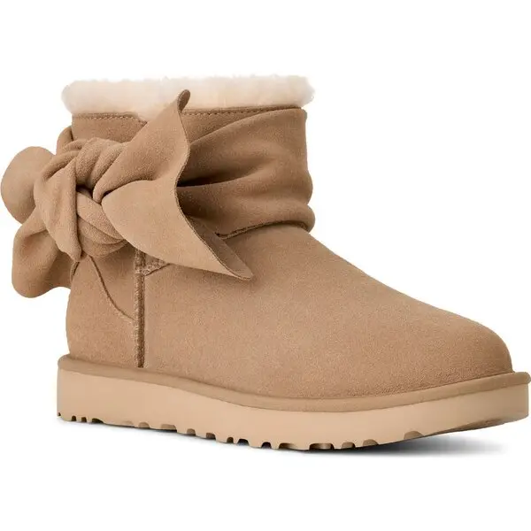 UGG Classic Mini Bow Genuine Shearling Lined Boots