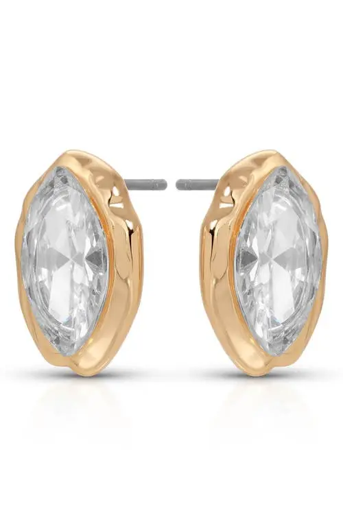 Ettika Crystal Luxe Mini Stud Earrings - Gold