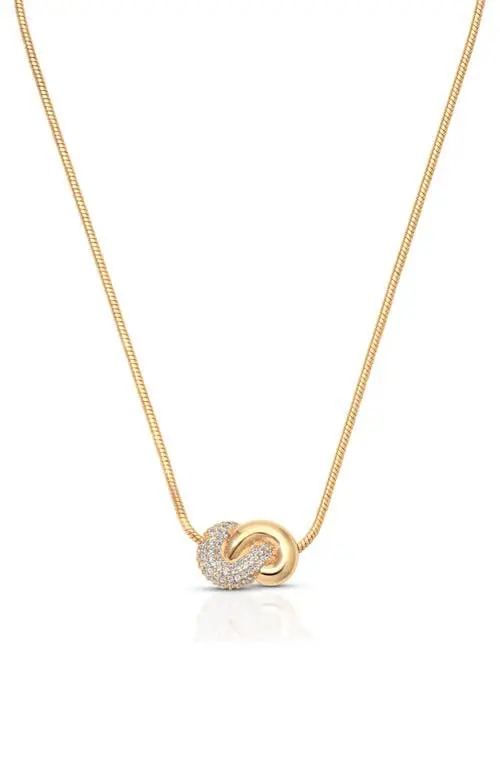 Ettika Love Me Knot Pendant Necklace - Gold