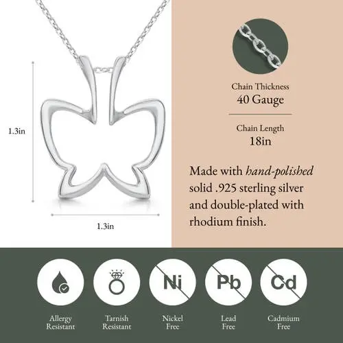 EMILY C Butterfly Ring Holder Necklace
