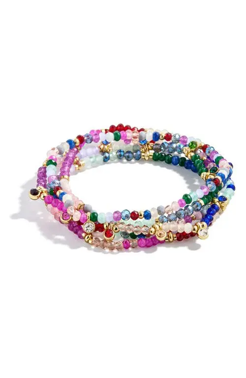 Baublebar Indya Semiprecious Stone Bracelets 5 Pack - Pink Multi