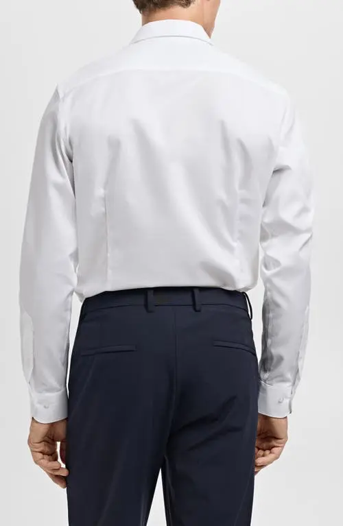 Mango Slim Fit Cotton Button-up Shirt - White