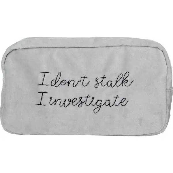 TOTALEE GIFT I Investigate Large Velvet Bag
