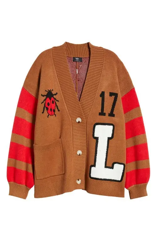 DRESSED IN LALA Ladybug Letterman Cardigan